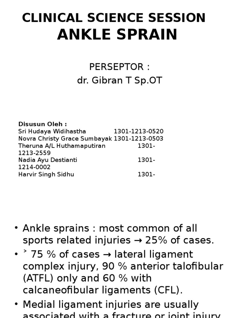 Ankle Sprain | PDF | Ankle | Foot