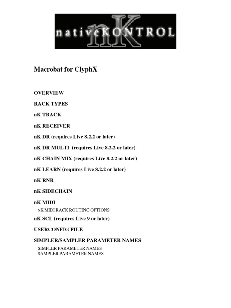 Macrobat Manual | PDF | Parameter (Computer Programming) | Input/Output