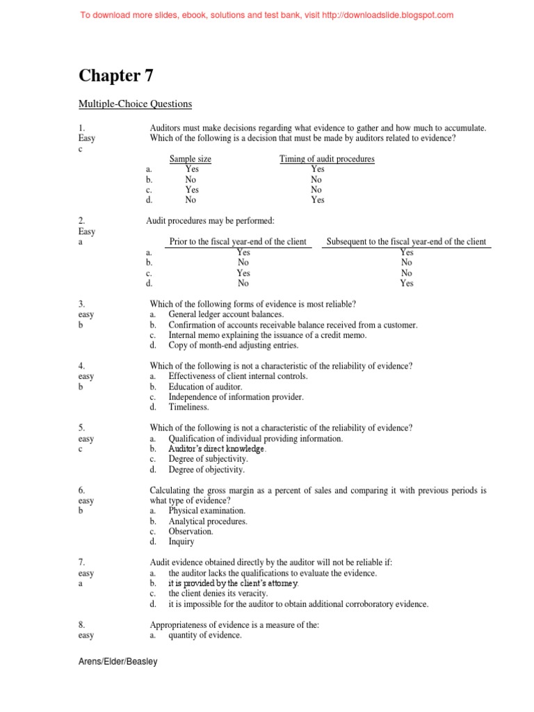 Chapter 7 | PDF | Going Concern | Audit