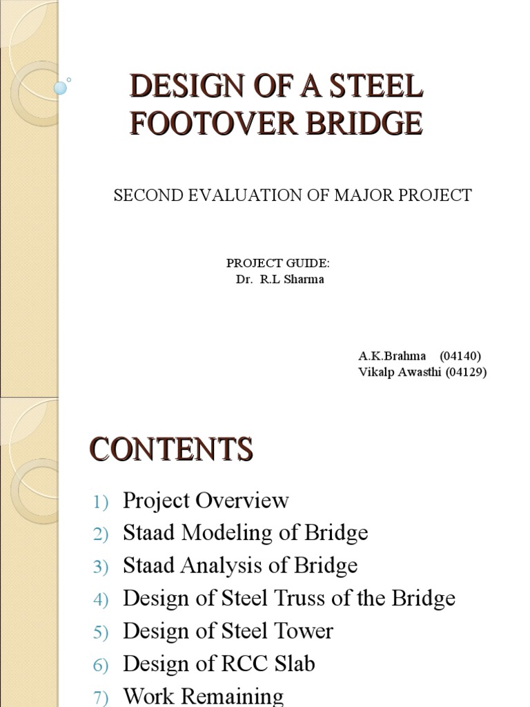 Steel Foot Over Bridge Design Guide | PDF