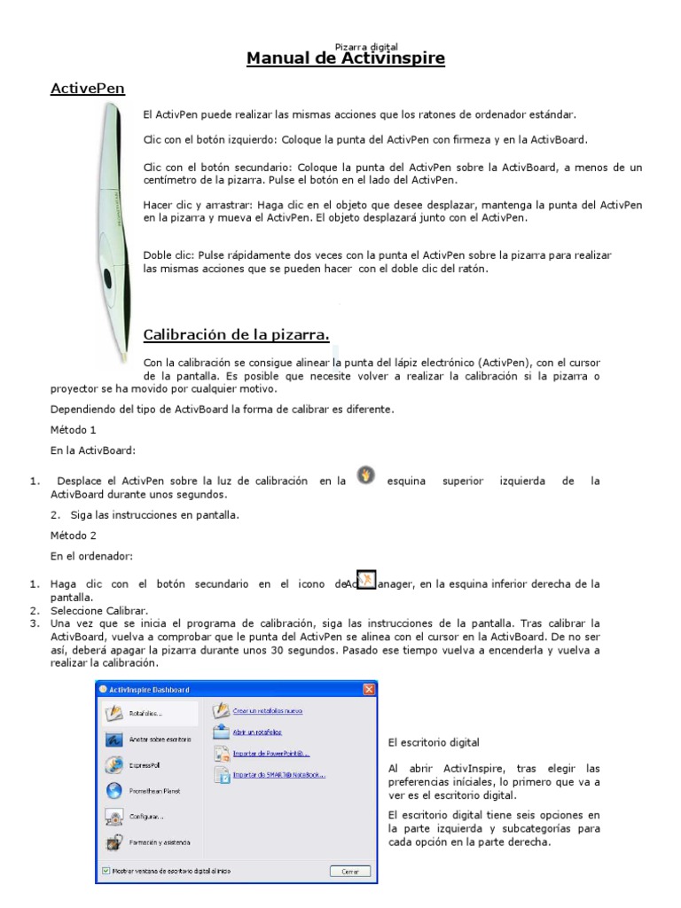 Tutorial Activinspire | PDF | Point and Click | Ventana (informática)