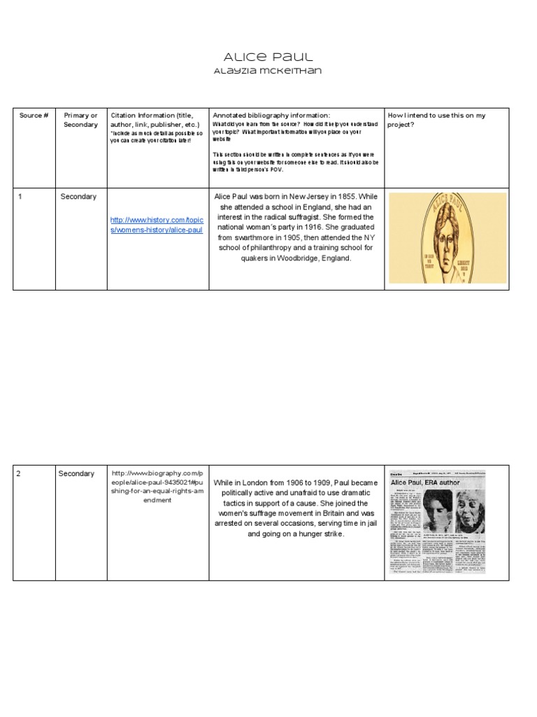 Alice Paul: Alayzia Mckeithan | PDF | Egalitarianism | Identity Politics