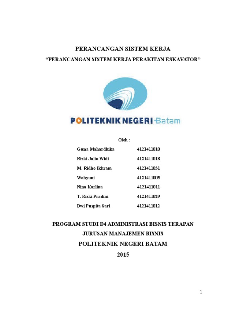Perancangan Sistem Kerja | PDF