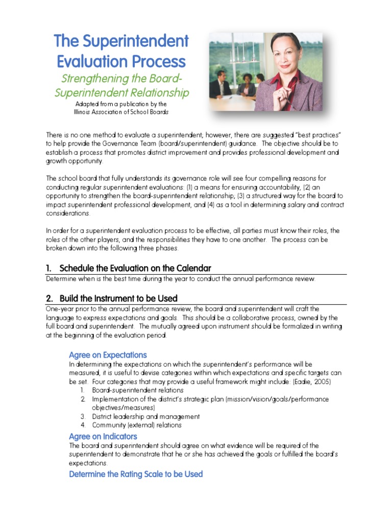Superintendent Evaluation Process | PDF | Performance Appraisal ...