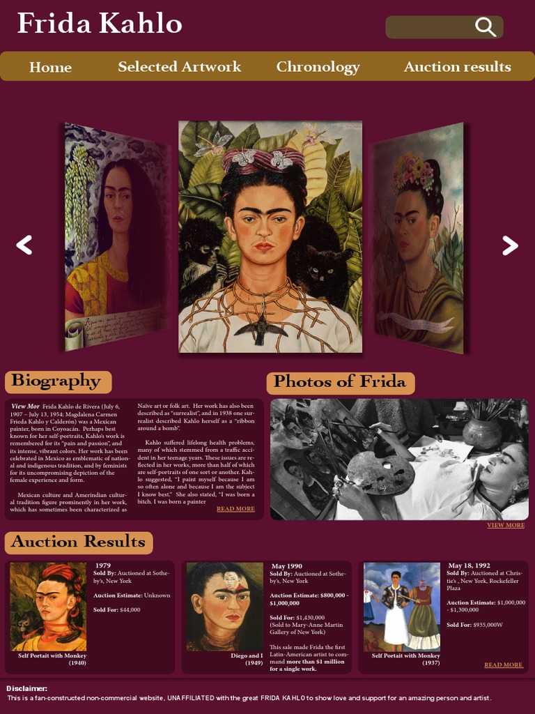 Frida Kahlo: Height and Legacy | PDF | History