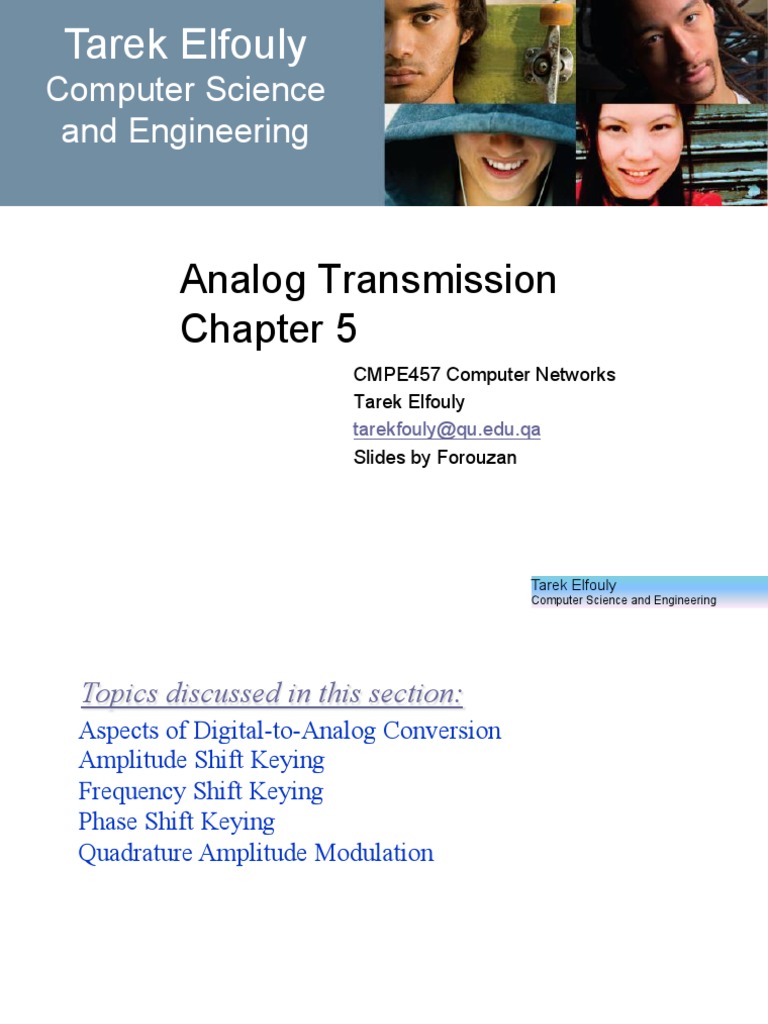 CMPE457-Chapter 5 - Analog Transmission | PDF | Modulation | Bit Rate