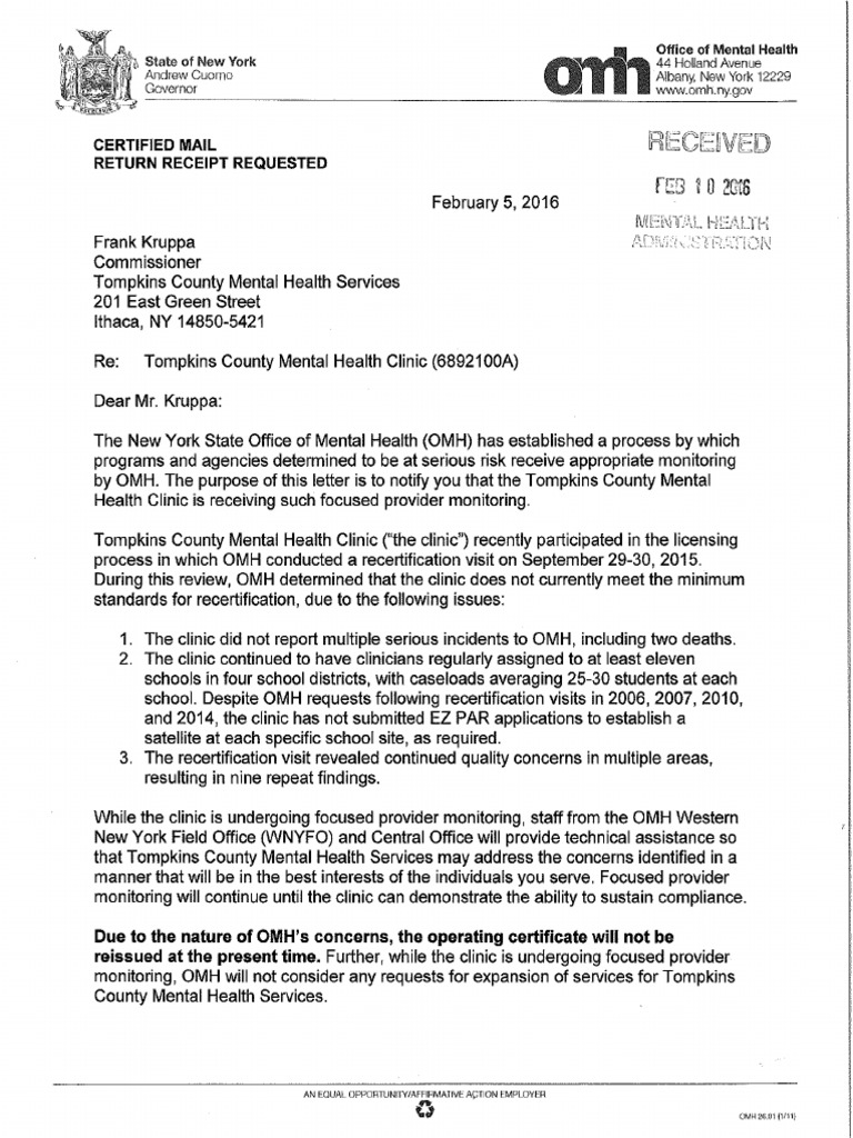 NYS Office of Mental Health Audit | PDF