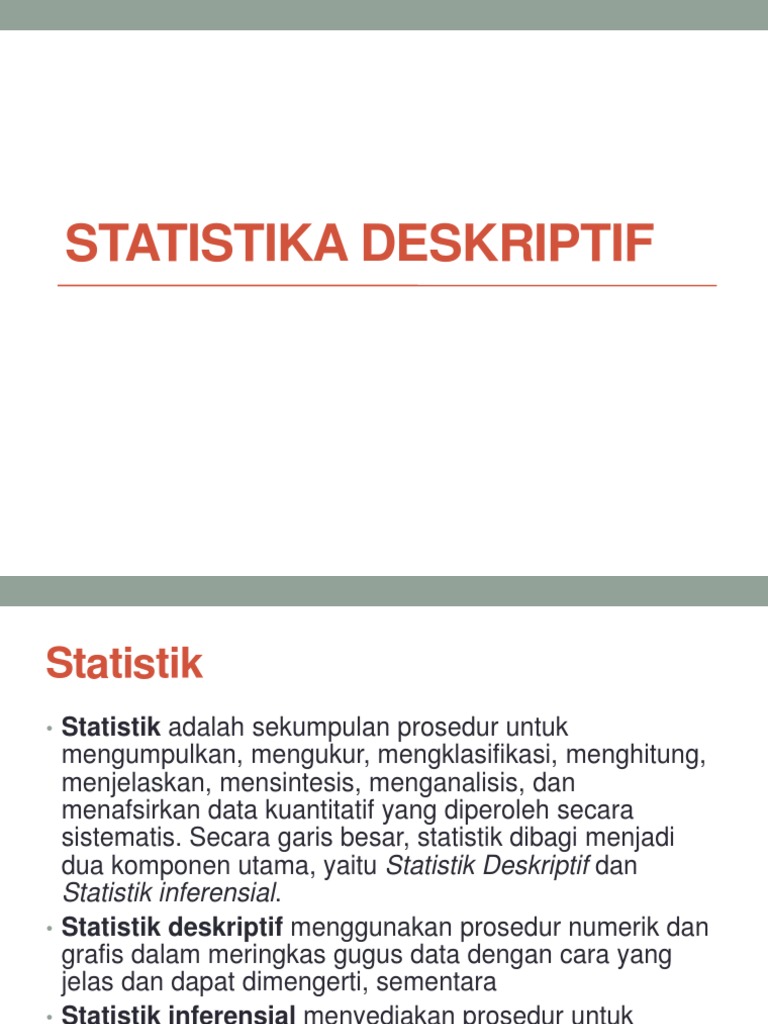 Statistika Deskriptif | PDF