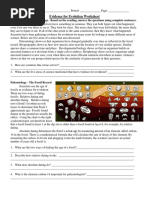 Evidence of Evolution Answer Key | PDF | Anatomy | Organisms