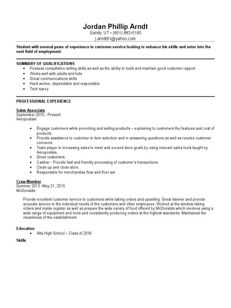 Resume For Jordan Phillip Arndt | PDF | Art