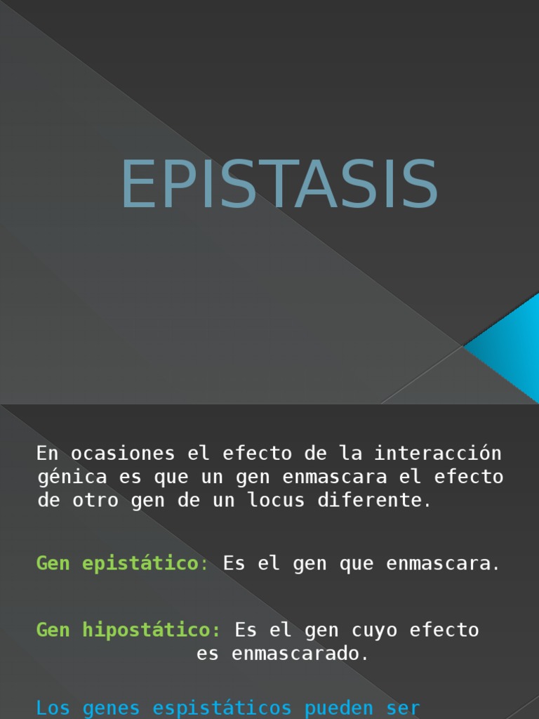 Epistasis | PDF | Epistasis | Genética