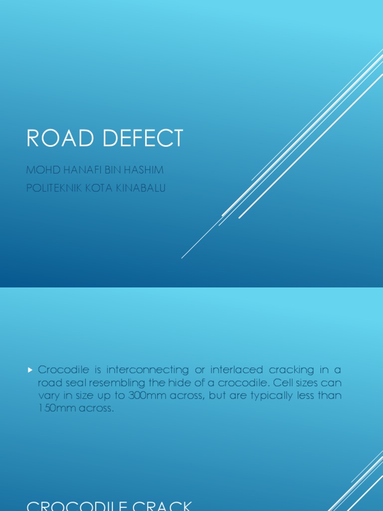 Chapter 10 - Road Maintenance (Road Defect) | PDF | Road Surface | Road