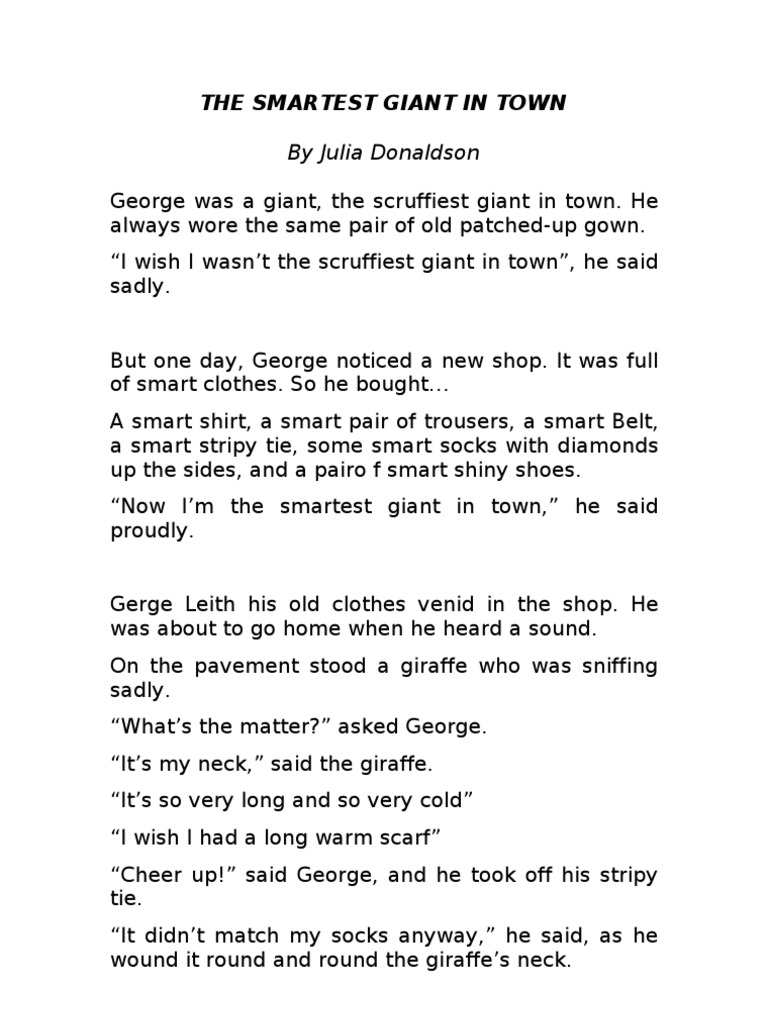 The Smartest Giant in Town | PDF | Clothing