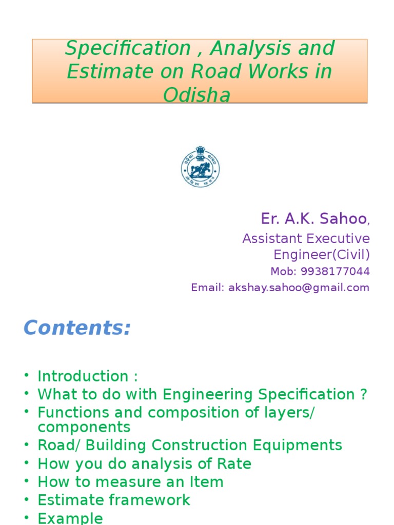 Road Works Specification and Estimation | PDF | Road Surface | Road ...
