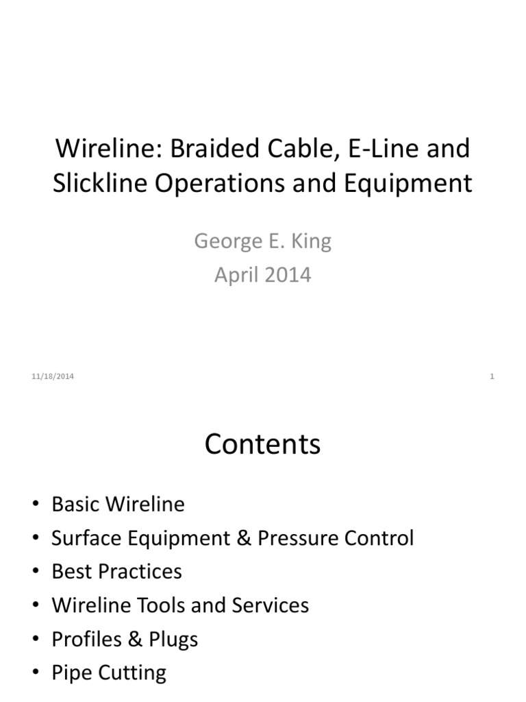 Wireline Information and Background | PDF | Pipe (Fluid Conveyance ...