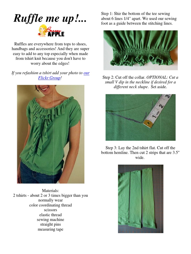 Ruffle Me Up | PDF | Seam (Sewing) | Sewing