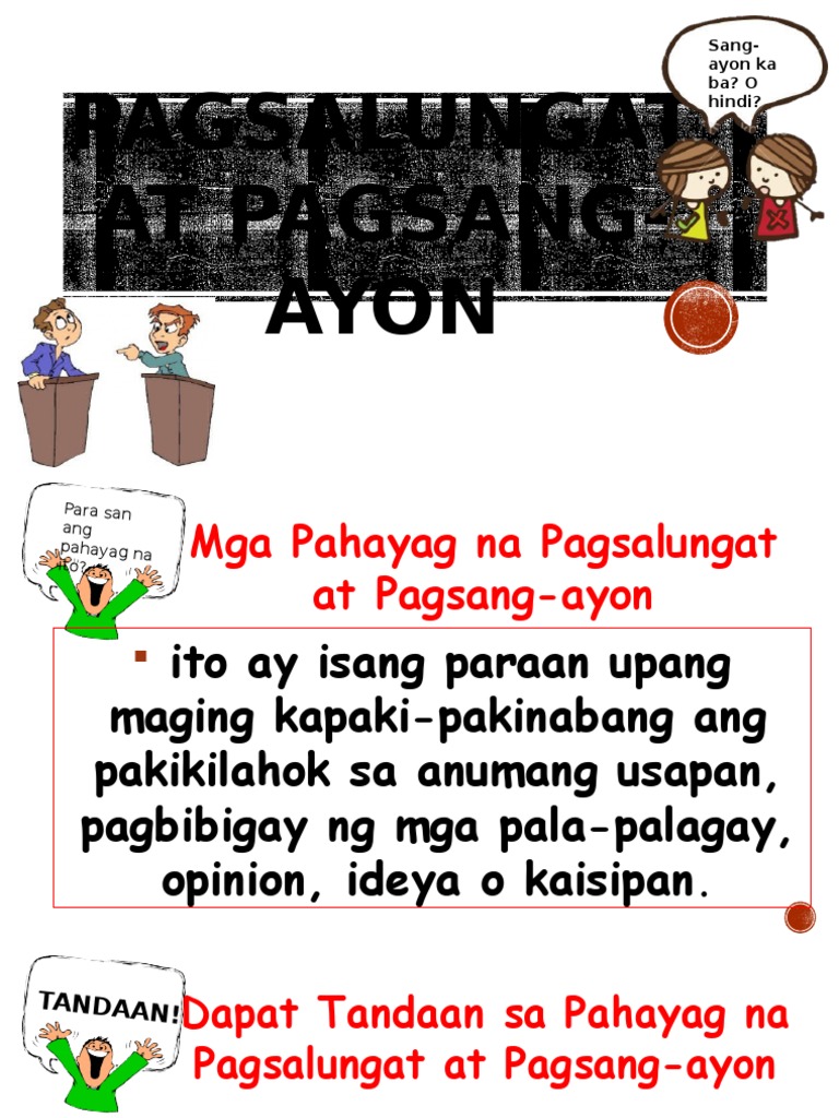 Pagsalungat at Pagsang-Ayon | PDF