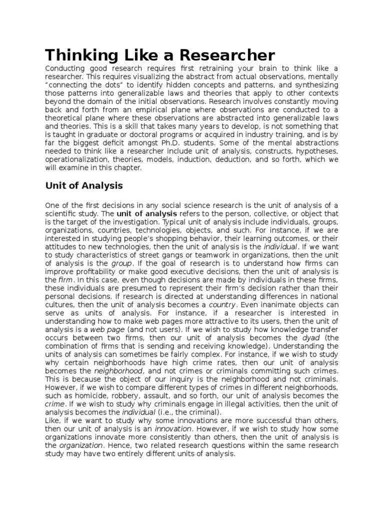 Thinking Like A Researcher | PDF | Intelligence Quotient | Dependent ...