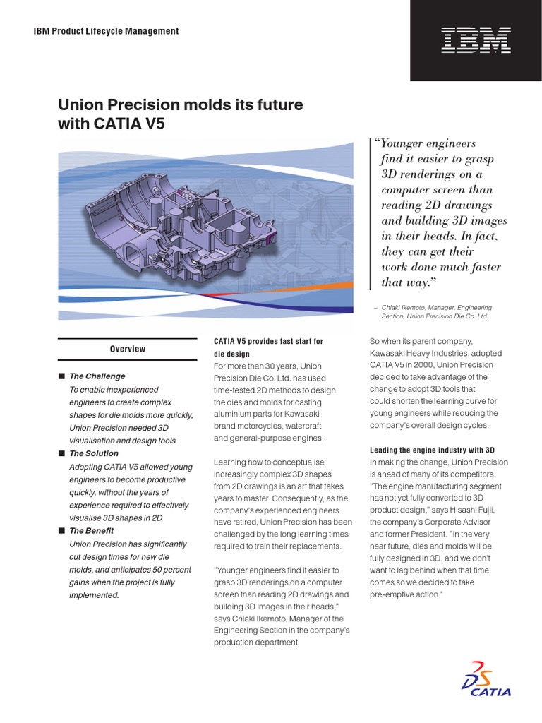 Union Precision Molds Its Future With CATIA V5: IBM Product Lifecycle ...