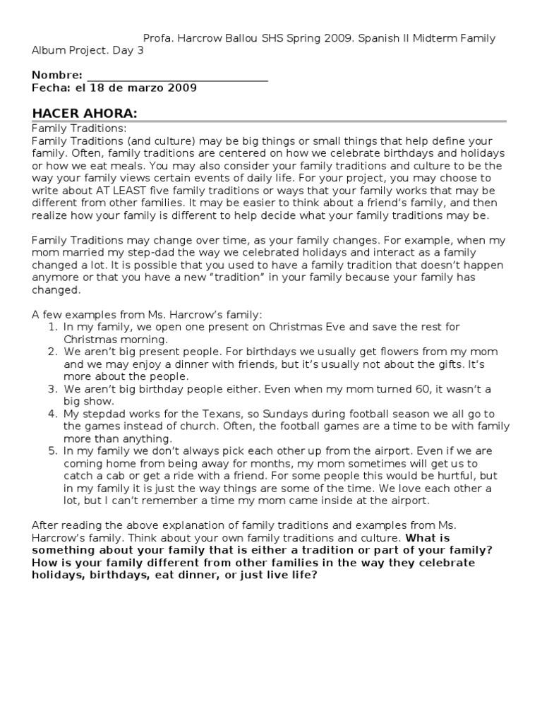 Family Album Project Overview | PDF | Birthdays | Christmas