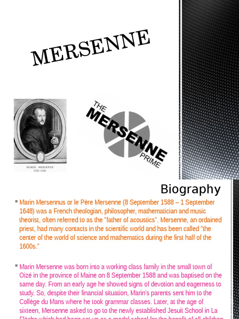 Mersenne: Father of Acoustics & Primes | PDF