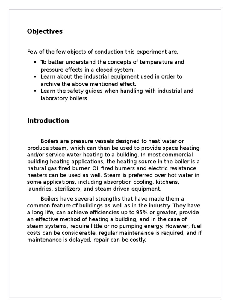 Boiler Lab Report | PDF | Water Heating | Boiler