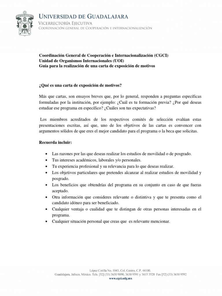 Carta De Exposicion De Motivos Para Beca En Ingles Yuki Sasaki Carta