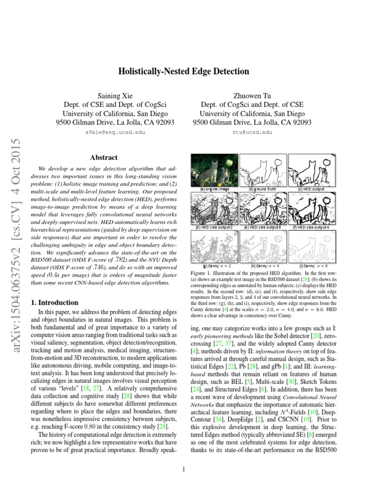 Holistically-Nested Edge Detection | PDF | Deep Learning | Artificial ... Holistically-Nested Edge Detection | PDF | Deep Learning | Artificial ...