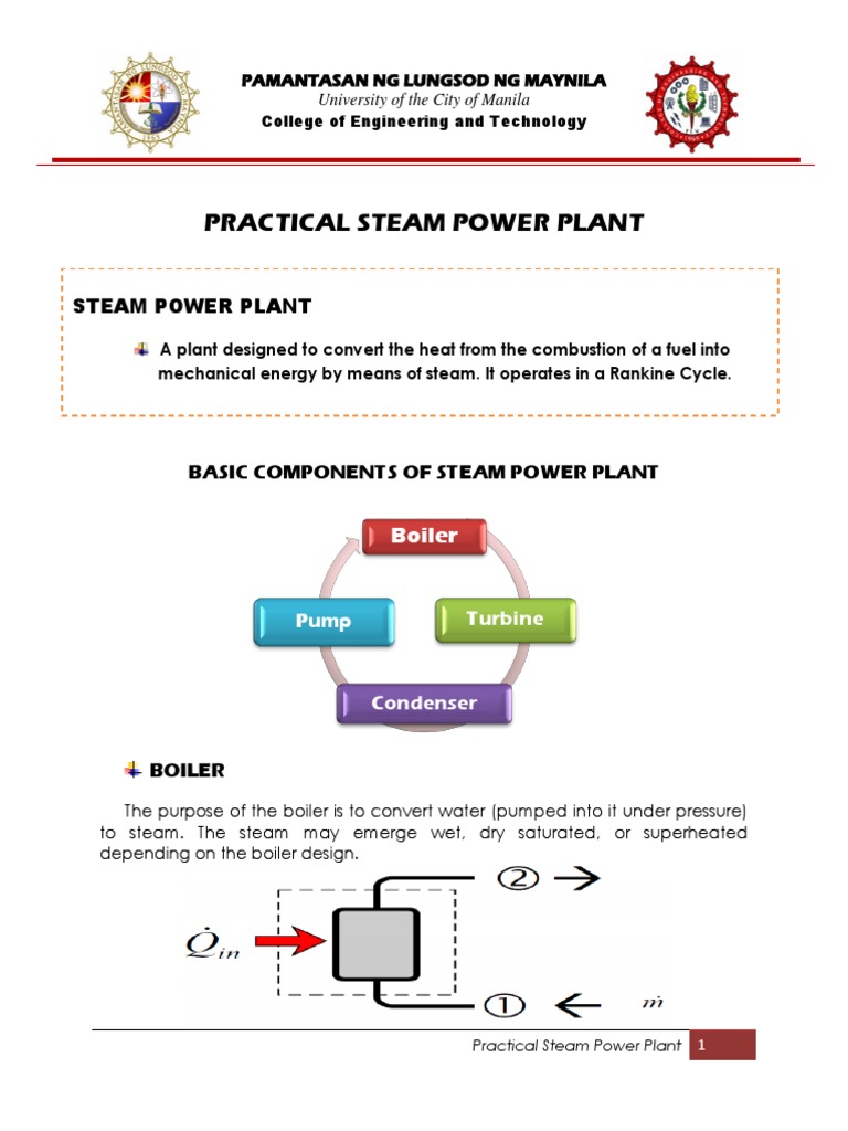 Steam Power Plant Lecture PDF 2 | PDF | Steam Engine | Boiler