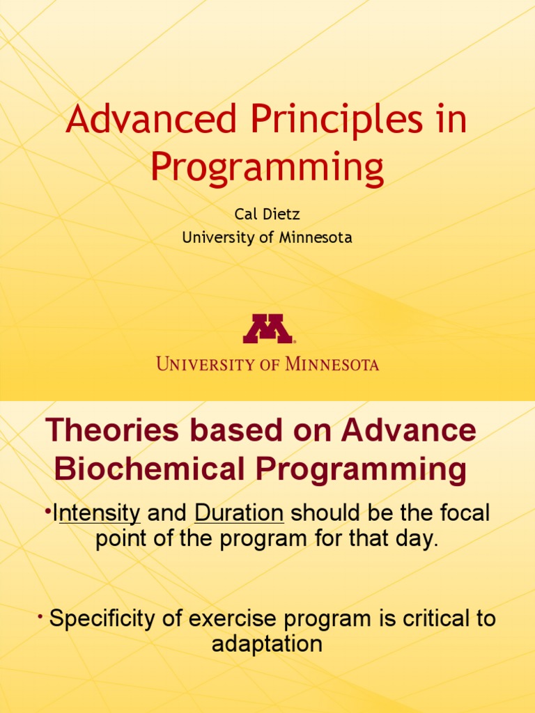 Cal Dietz - Advanced Principles in Programming | PDF | Muscle ...