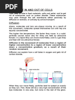 IGCSE Biology Chapter 3: Movement in & Out of Cells | PDF | Osmosis ...