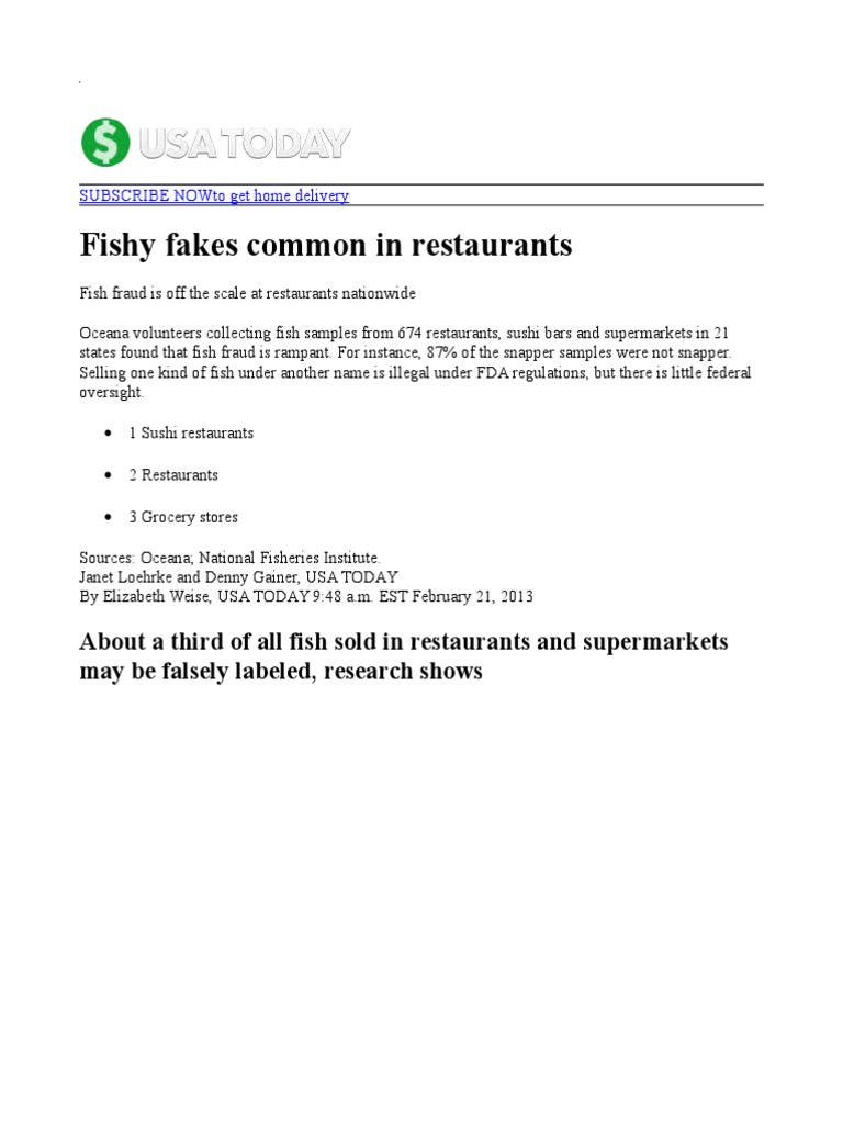001 Contoh Kasus Food Fraud | PDF | Seafood | Fish