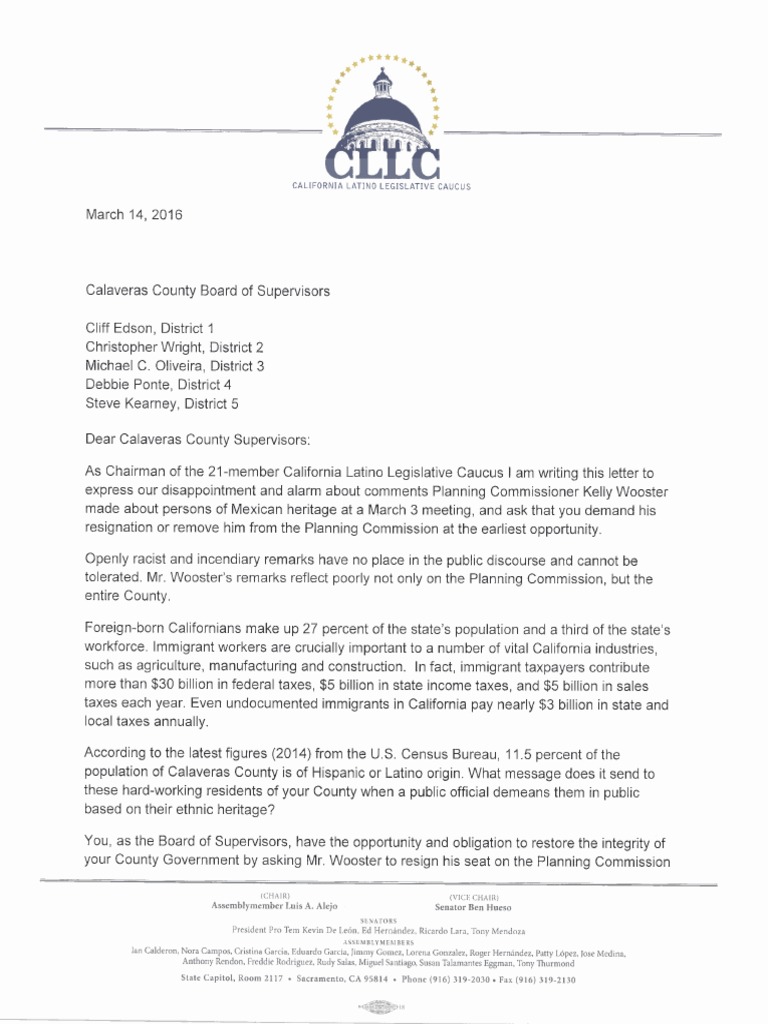 Latino Caucus Letter | PDF