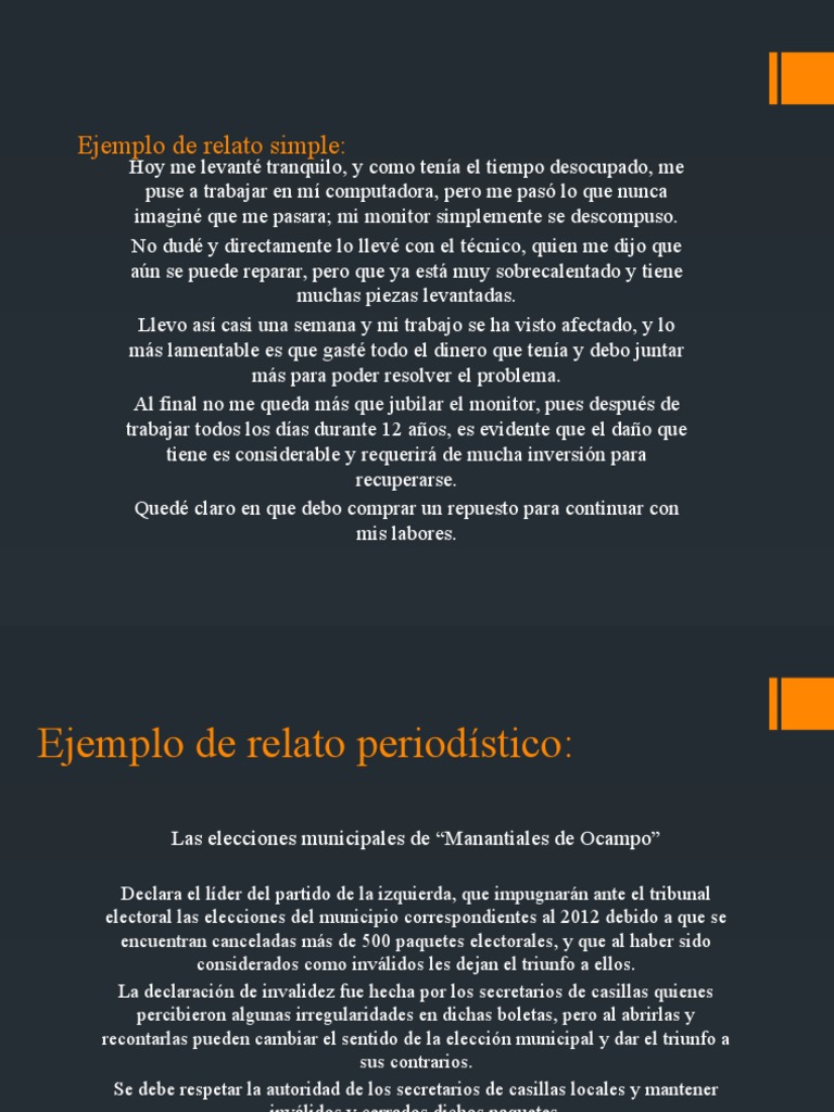 Ejemplos Relatos | PDF