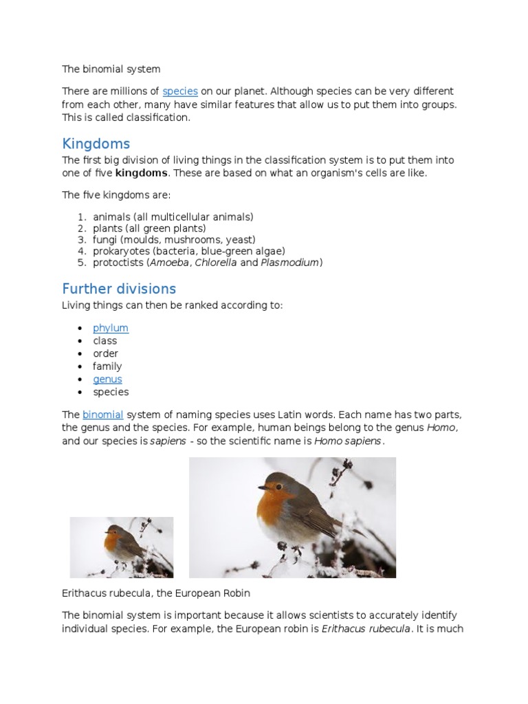 Classification of Living Organisms | PDF