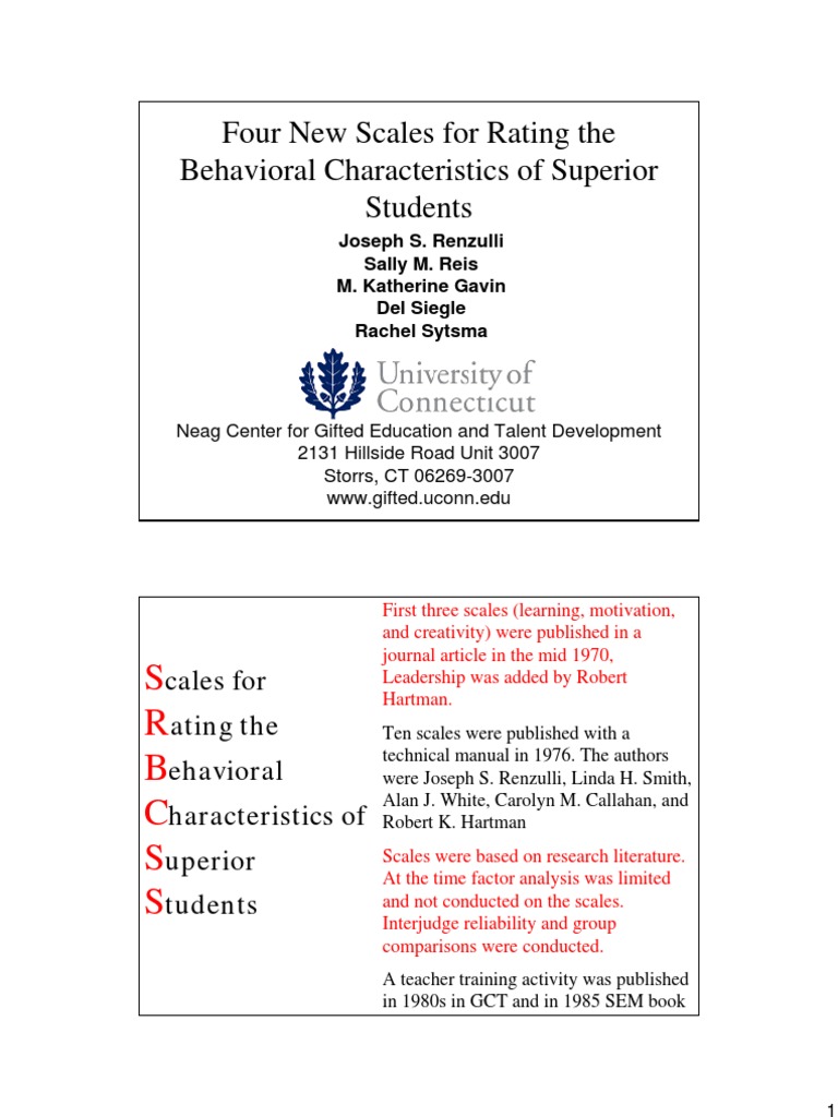 Scales For Rating Gifted Students | PDF | Gifted Education | Teaching ...
