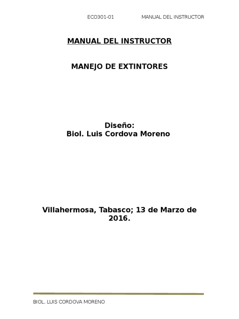Manual Del Instructor 001 | PDF | Combustión | Oxígeno