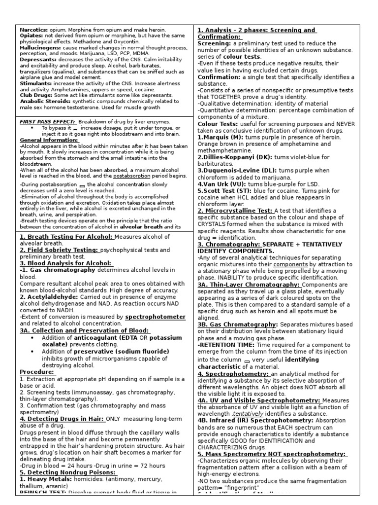 Note Sheet Forensic Science Textbook by Richard Saferstein | PDF ...