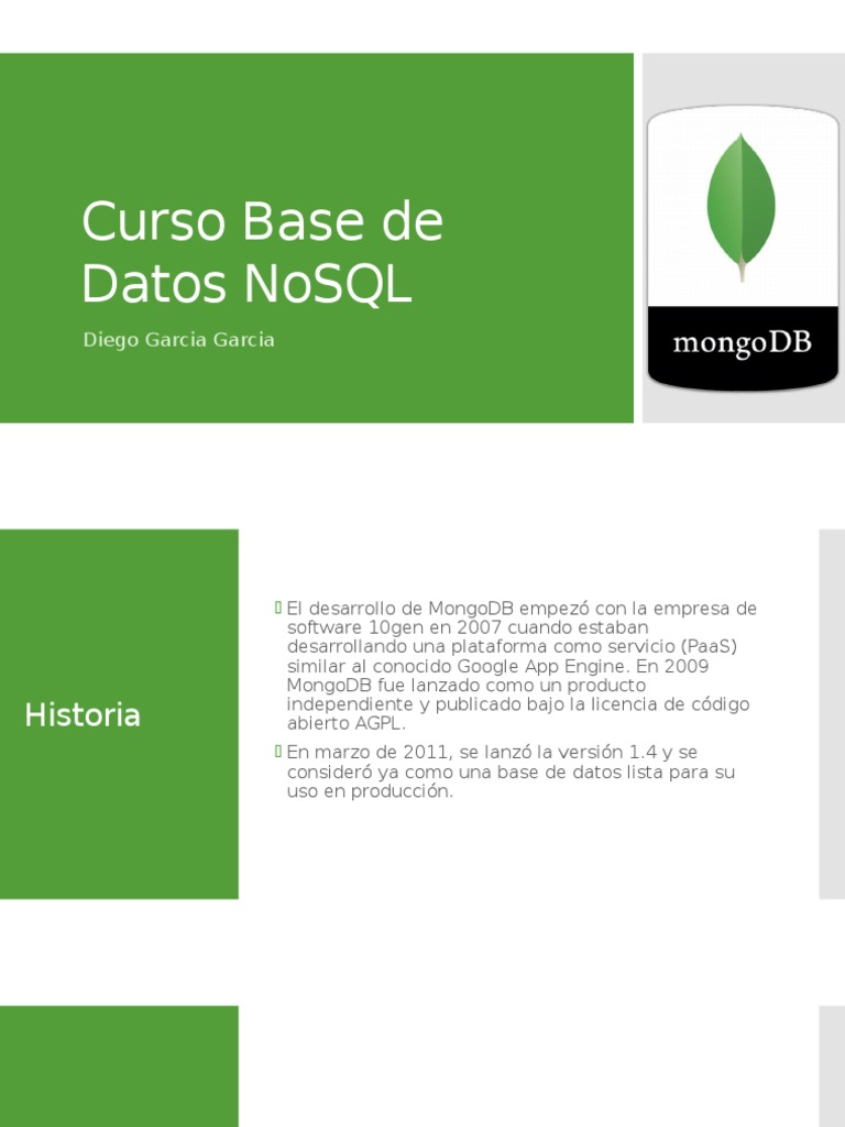 Curso Base de Datos NoSQL MongoDB | PDF