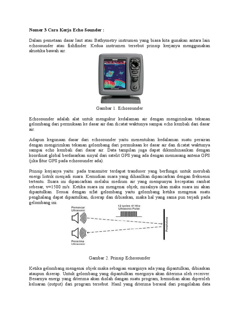 Cara Kerja Echosounder | PDF