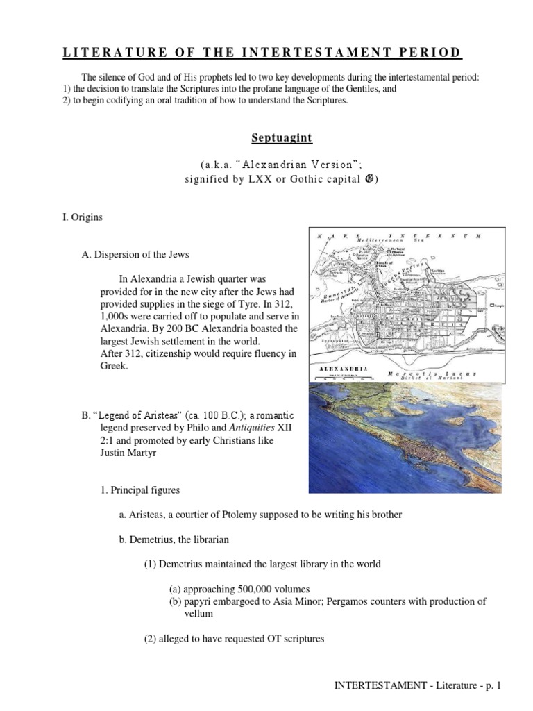 Literature of The Intertestament Period | PDF | Talmud | Judaism