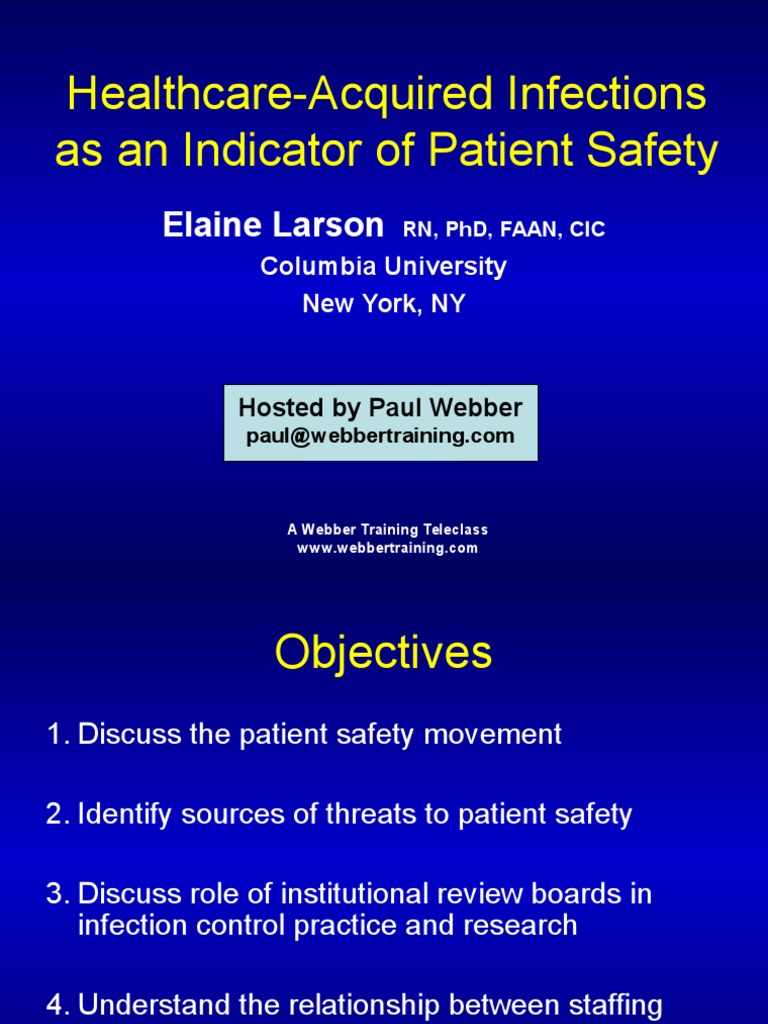HAI As An Indicator of Patient Safety Teleclass Slides Jan 12 06 | PDF ...