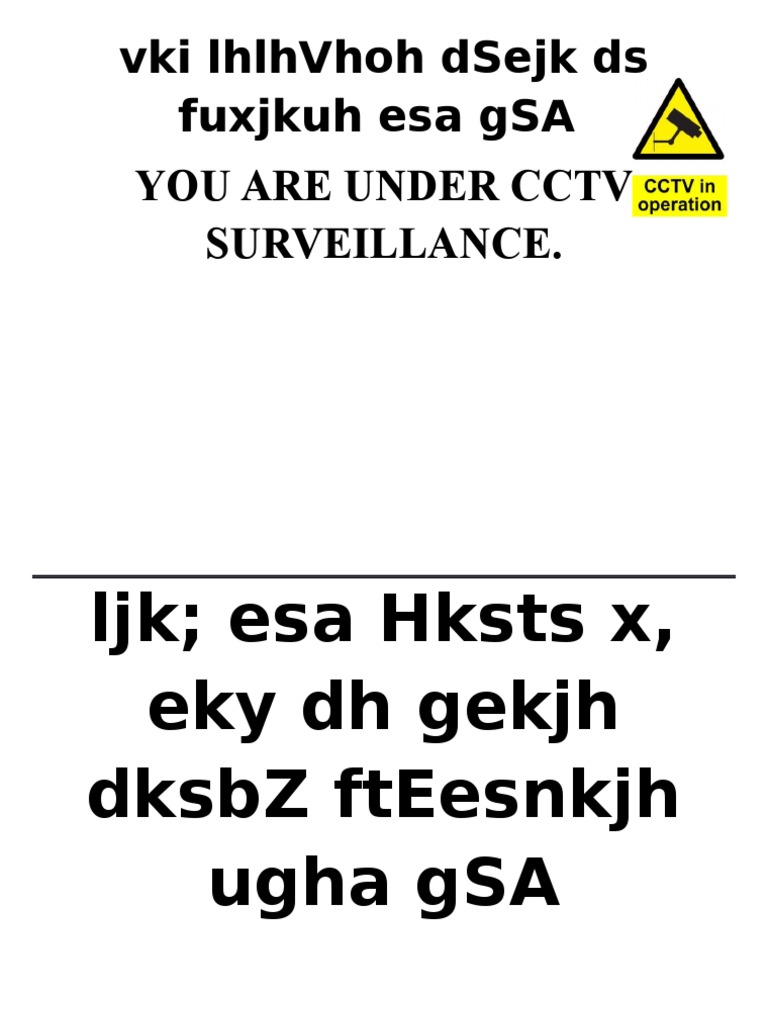 You Are Under CCTV Surveillance. | PDF