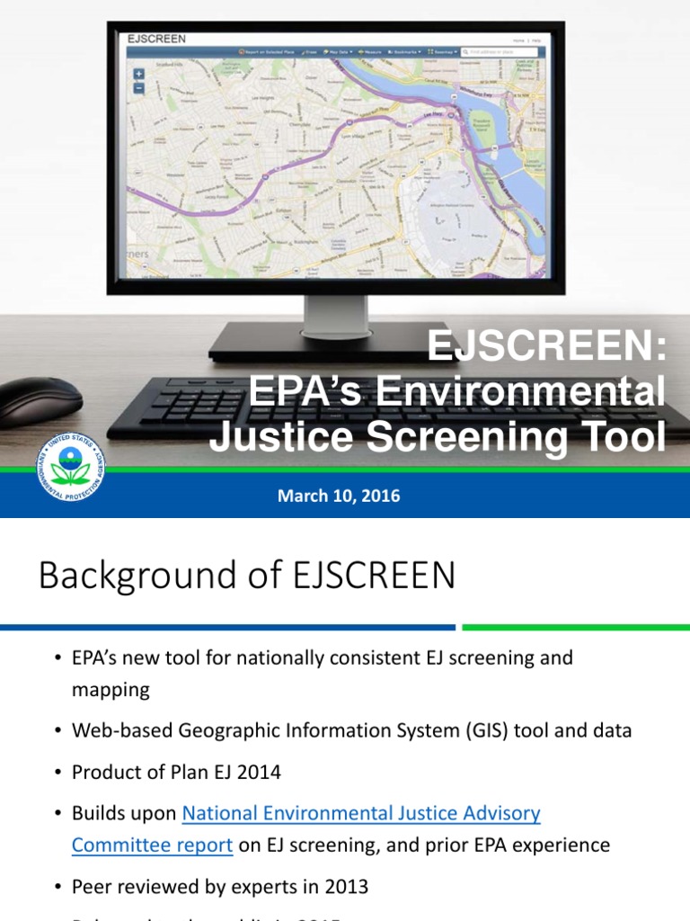 EJSCREEN: EPA's Environmental Justice Screening Tool by Carlton Eley ...