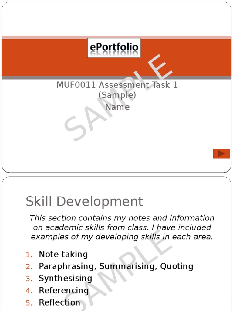 EPortfolio Sample Template 2016-2 | PDF | Educational Assessment | Pedagogy