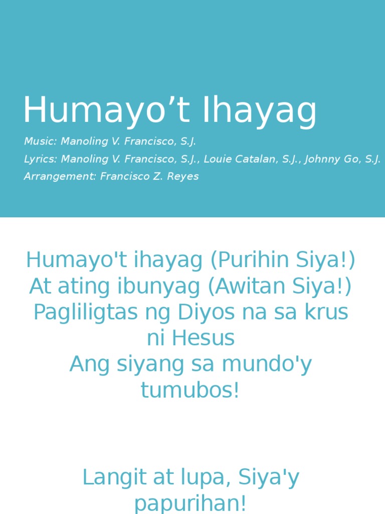 Humayo't Ihayag | PDF