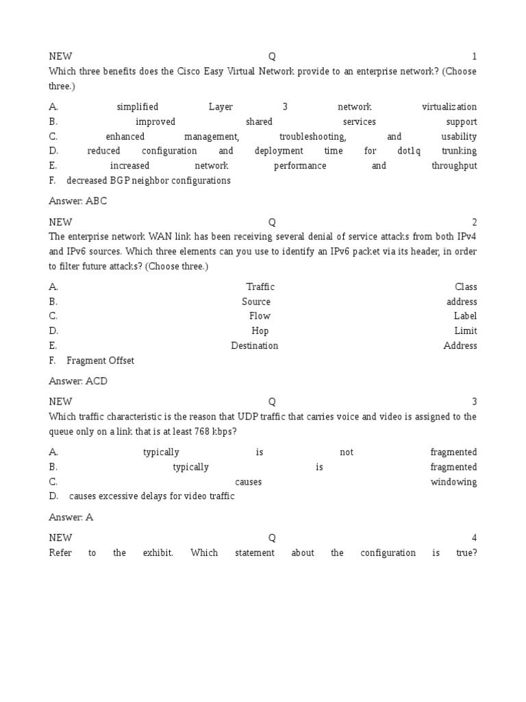 CCNP Router Questions | PDF | I Pv6 | Internet Architecture