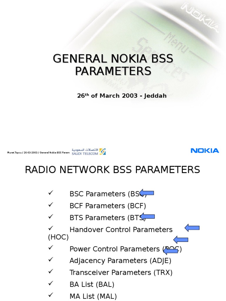 General Nokia BSS Parameters Overview | PDF | Electrical Engineering ...