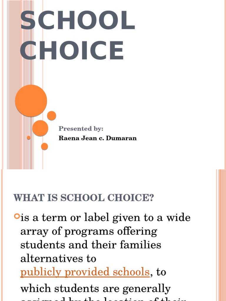 School Choice Program | PDF | School Choice | School Voucher
