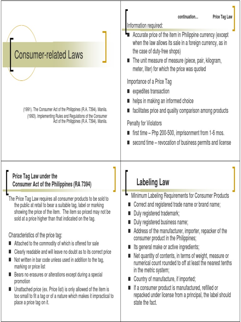 Consumer-Related Laws: Labeling Law | PDF | Powdered Milk | Milk
